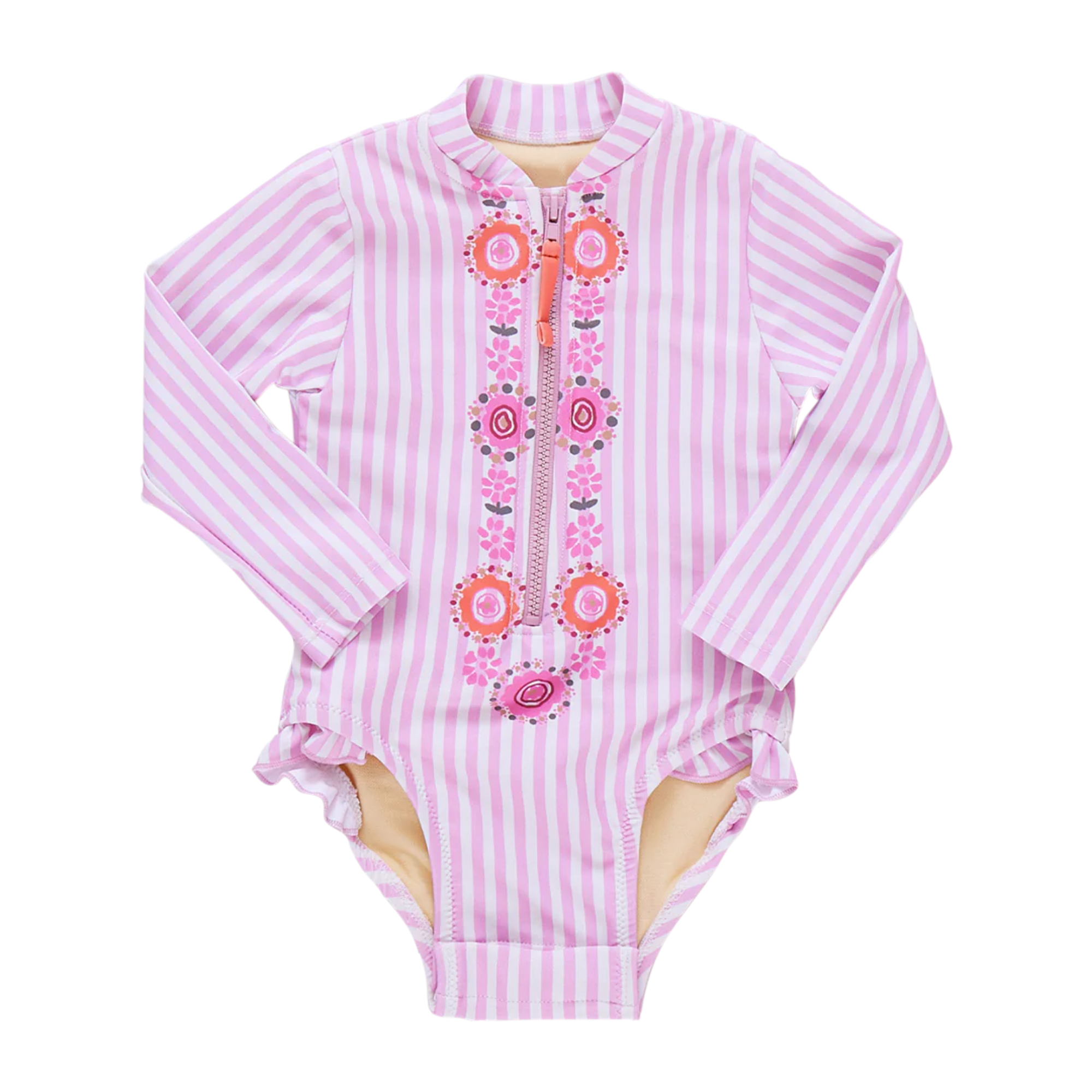 Baby Arden Suit - Pink Faux Embroidery Stripe - Pink Chicken - Sammy ...
