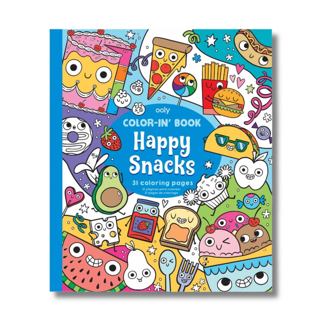Color-in' Book: Happy Snacks Coloring Book - OOLY - Sammy+Nat store ...