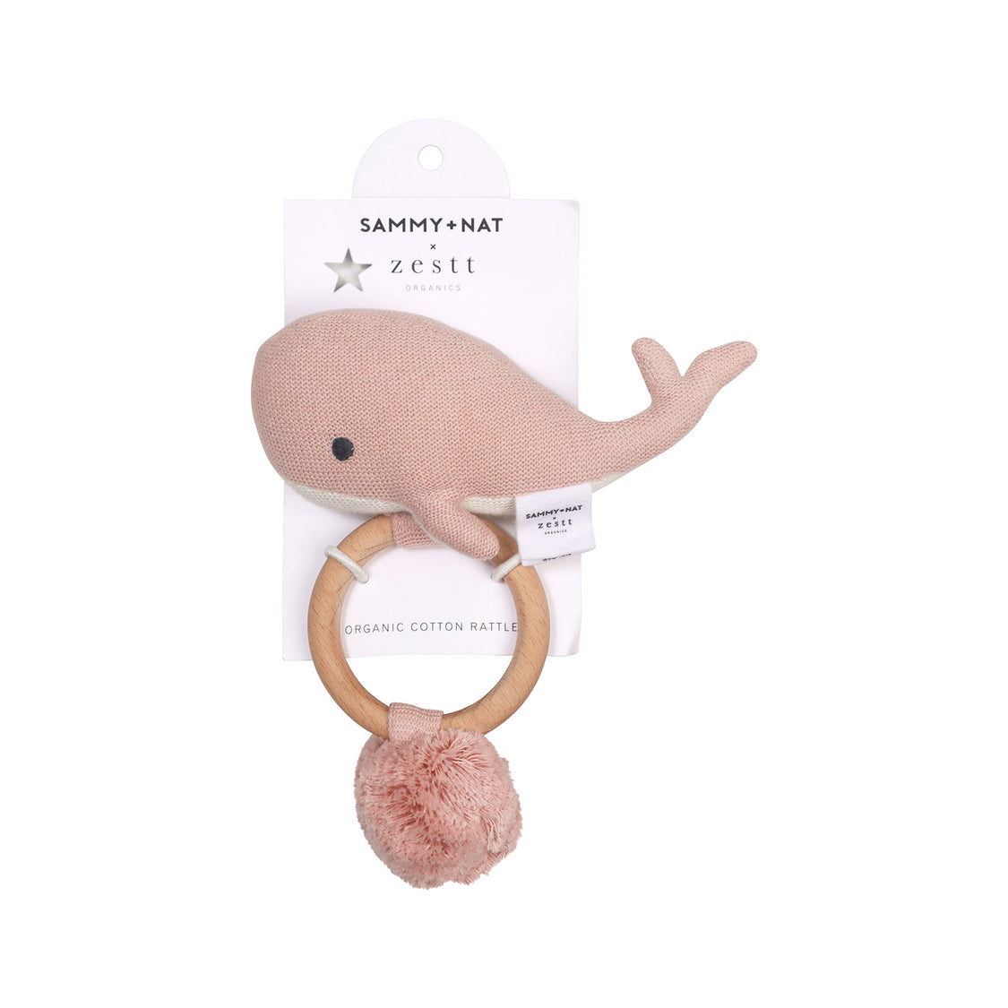 Pink Whale Rattle - Sammy + Nat x Zestt - Sammy+Nat store